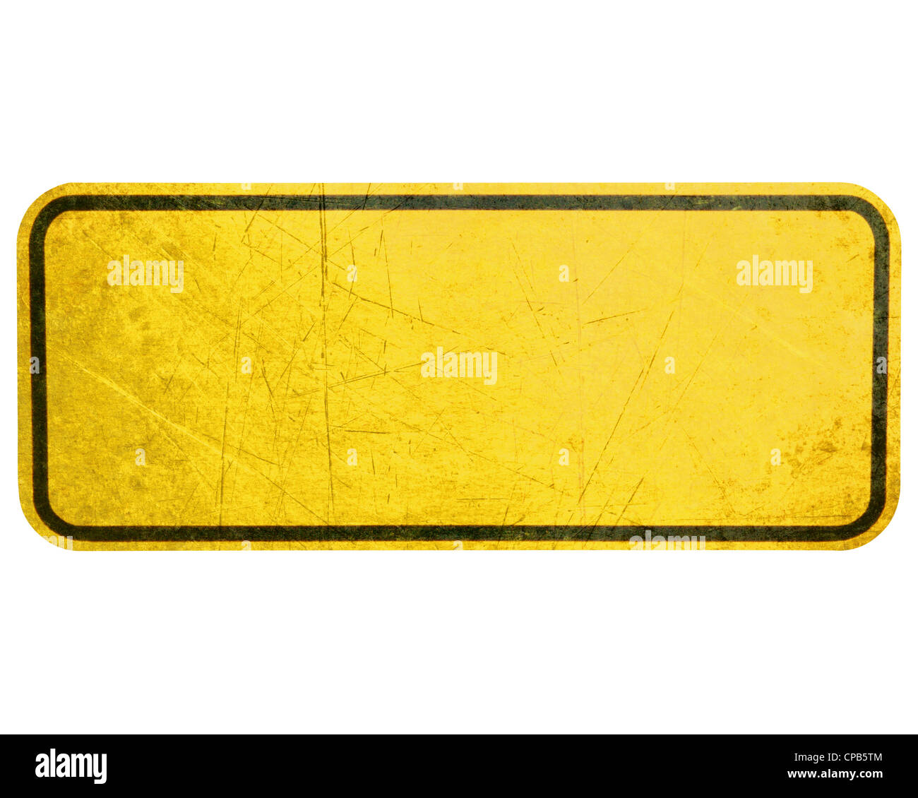 Empty Yellow Sign, attention and alert sign Stock Photo - Alamy