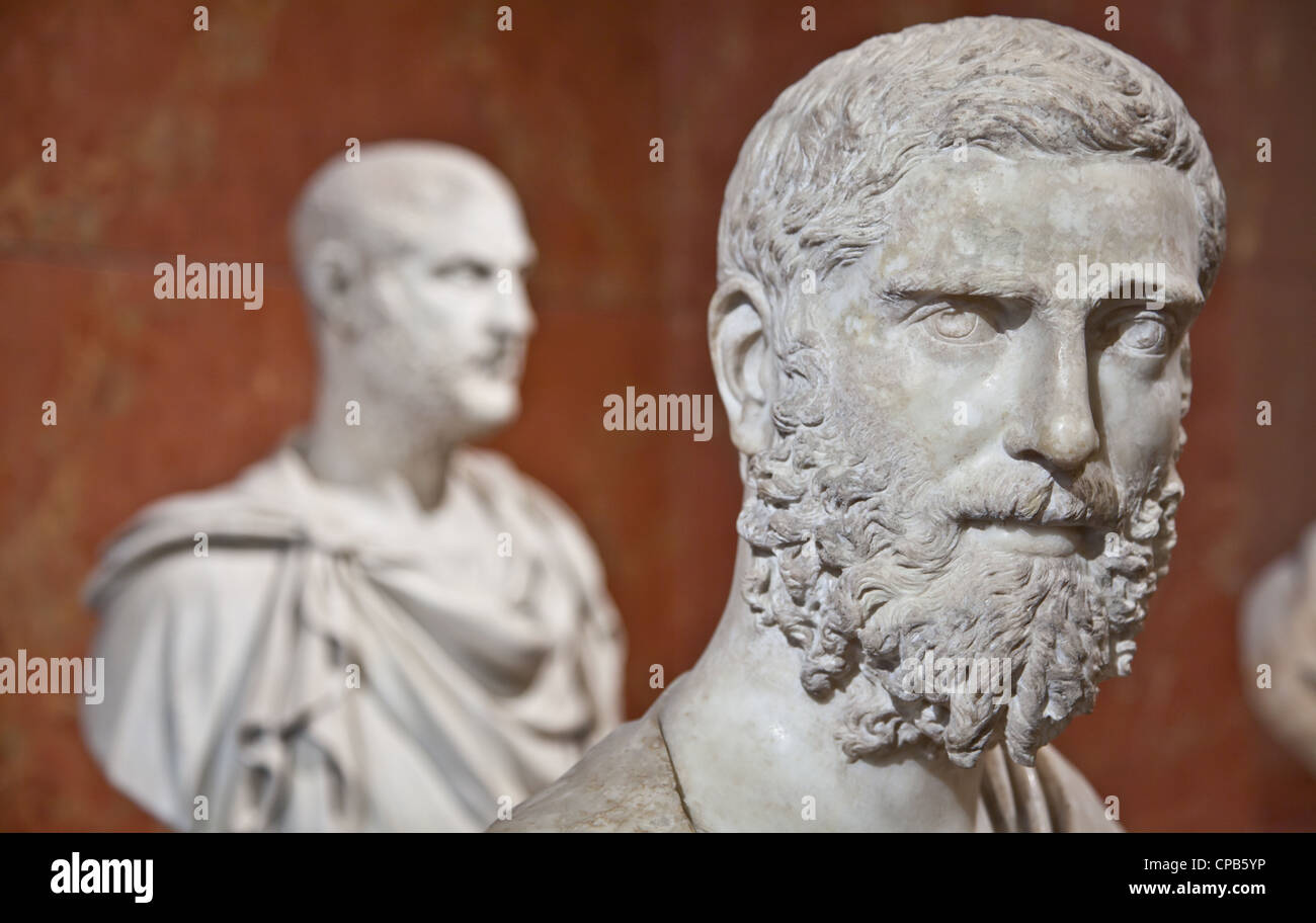 Close up of a male statue, modern copy of a Greek original. Good for ...