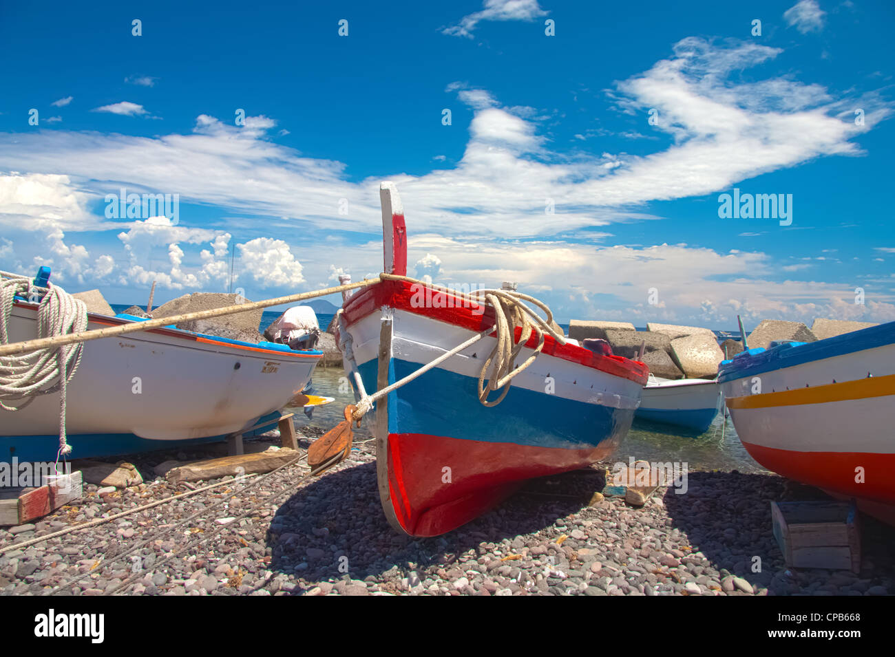 Shell fish boats hi-res stock photography and images - Alamy