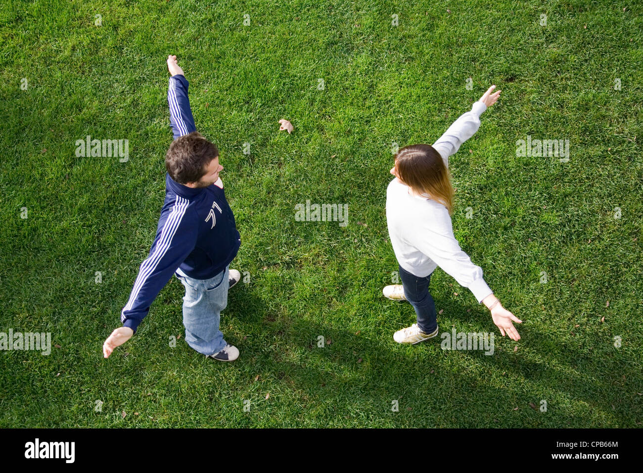 young couple seconds before a huge hug Stock Photo - Alamy