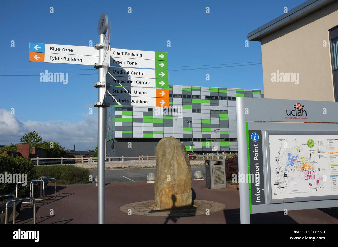 Signage for UCLAN Preston Campus Stock Photo - Alamy