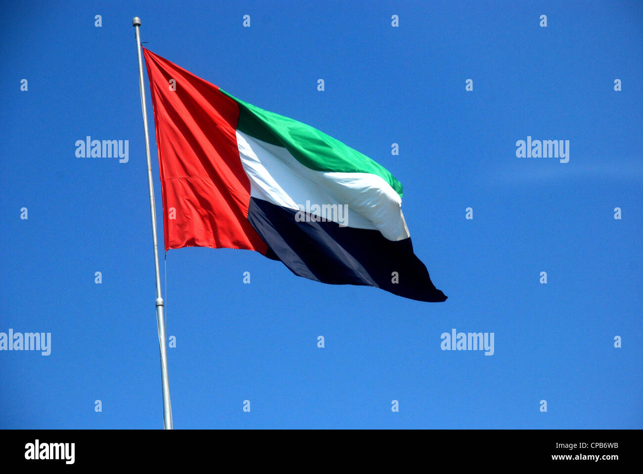 National flag of United Arab emirates Stock Photo - Alamy