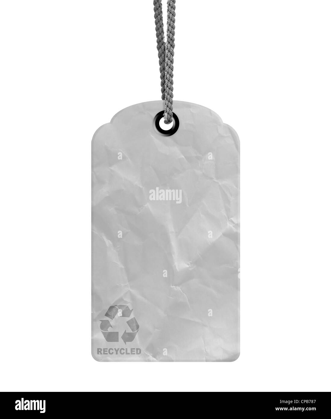 Eco recycle tag isolated on white background with path Stock Photo - Alamy