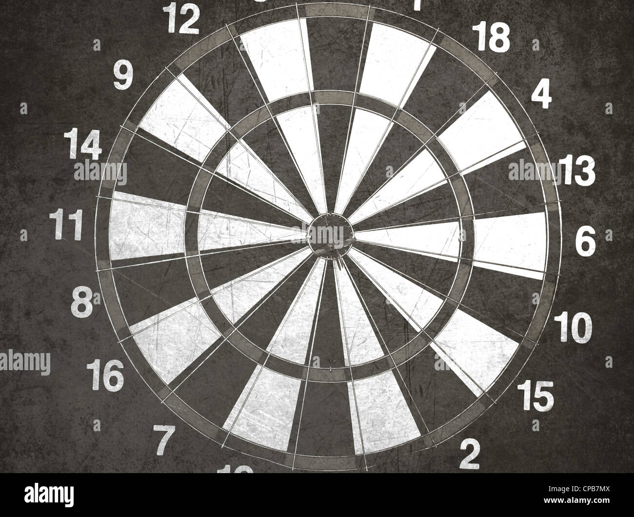 concept for hitting target, dart board with darts Stock Photo - Alamy