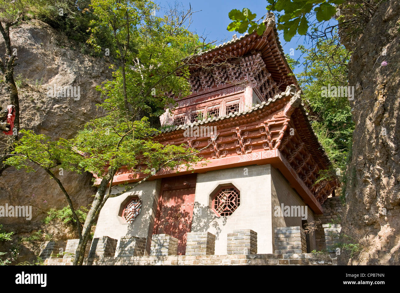 The Needle Grinding Pavillion at Mount Kongtong near Pingliang city in ...