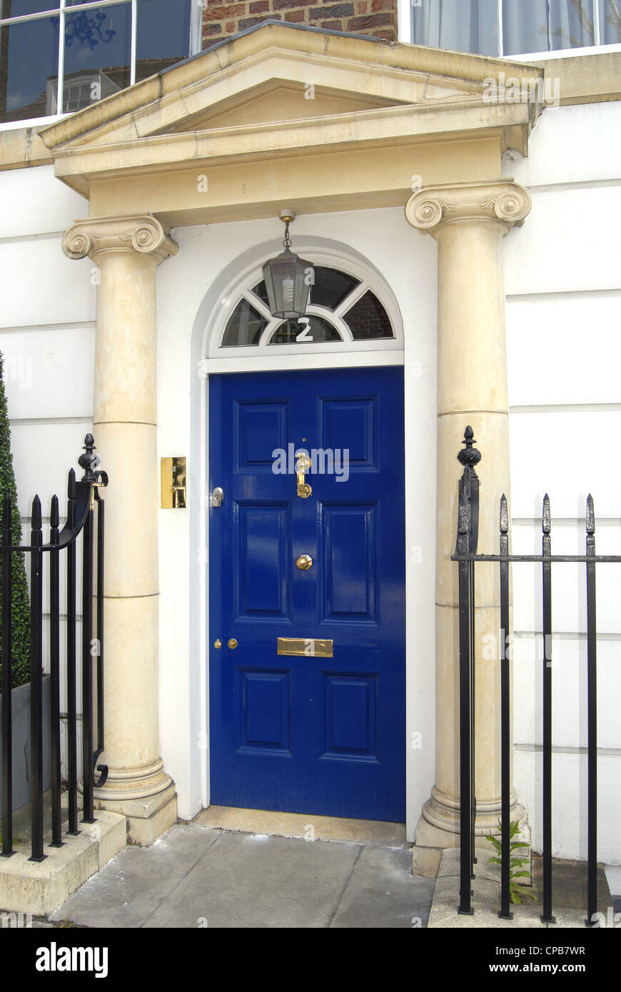 Blue London Door Stock Photo - Alamy