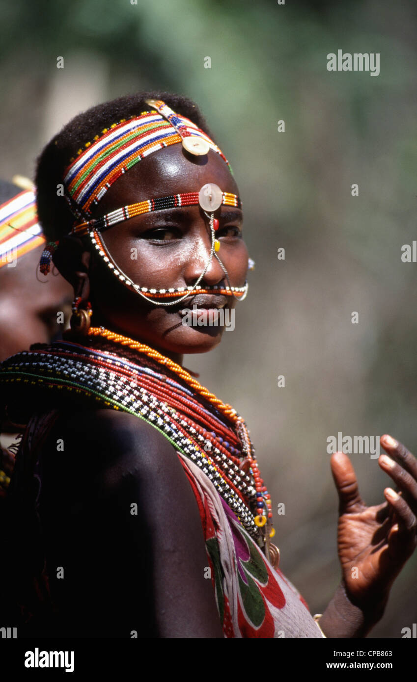 Kenya, Samburu National Reserve, Samburu woman Stock Photo - Alamy