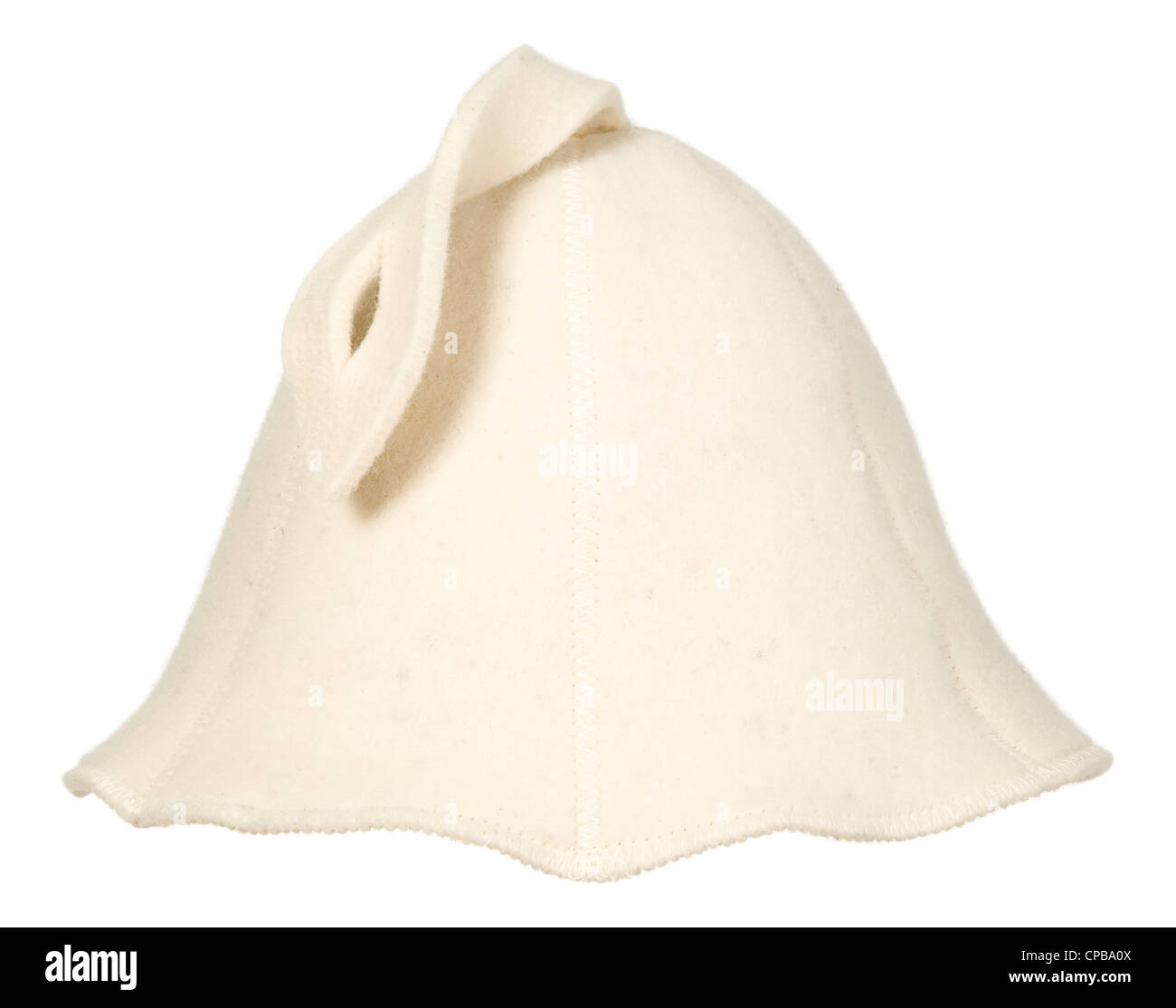 White cap with no ornaments only plain fabric Stock Photo - Alamy
