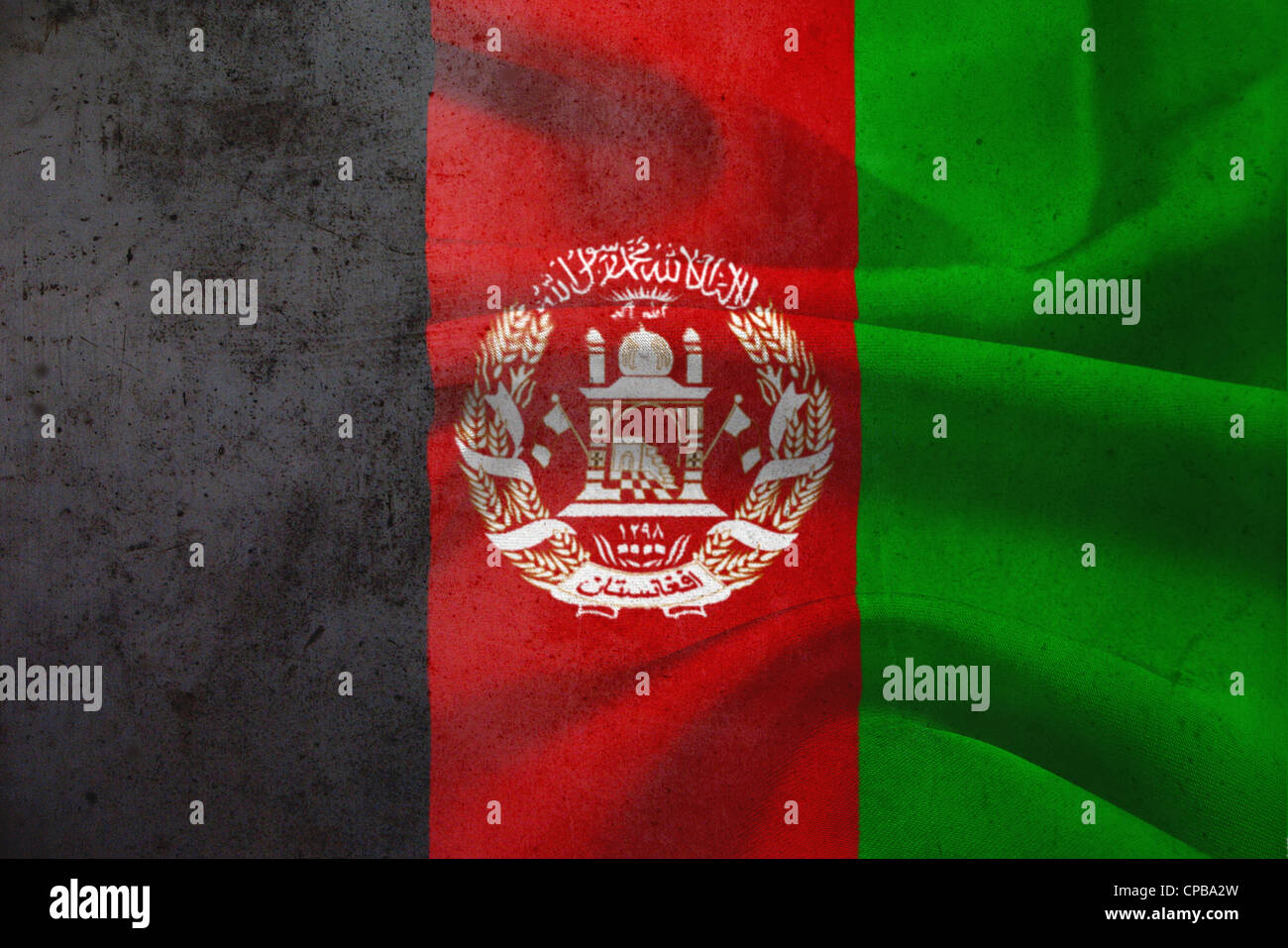 A Vintage Flag of Afganistan Stock Photo - Alamy