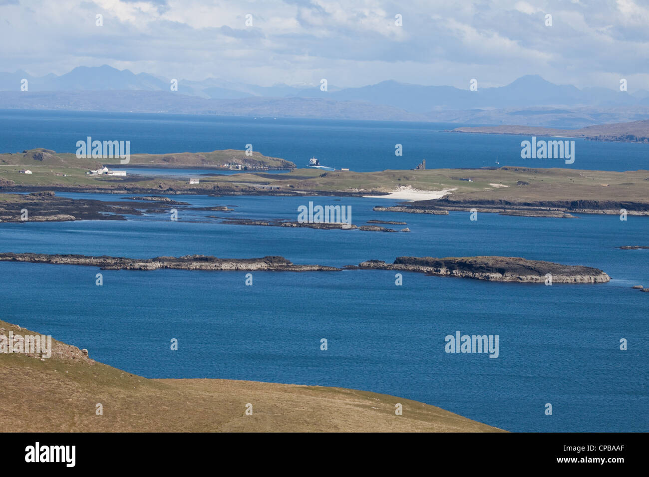 Isle of Sanday off the Isle of Canna in the Small Isles, Scotland Stock ...