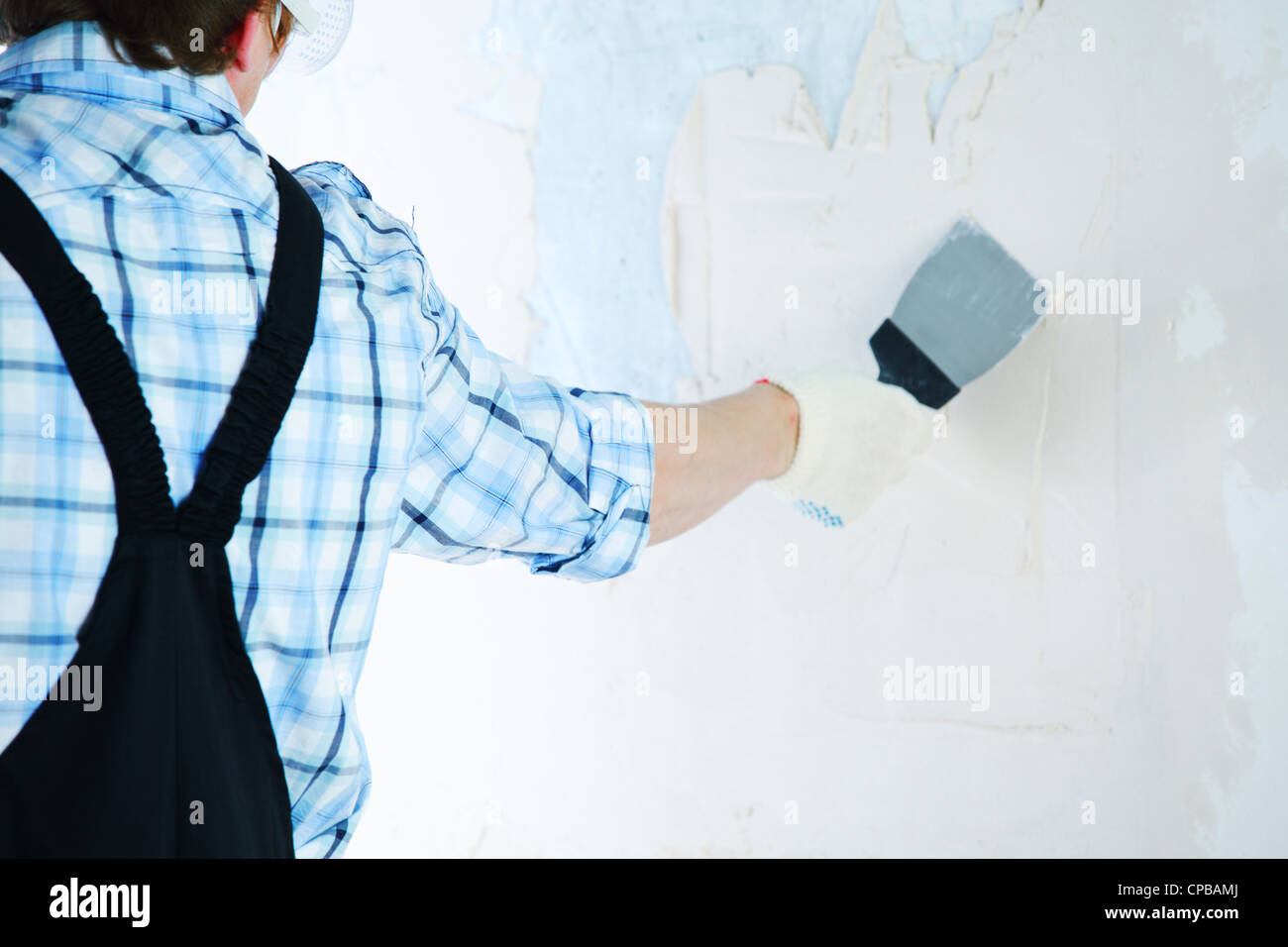 work aligns with a spatula wall Stock Photo - Alamy