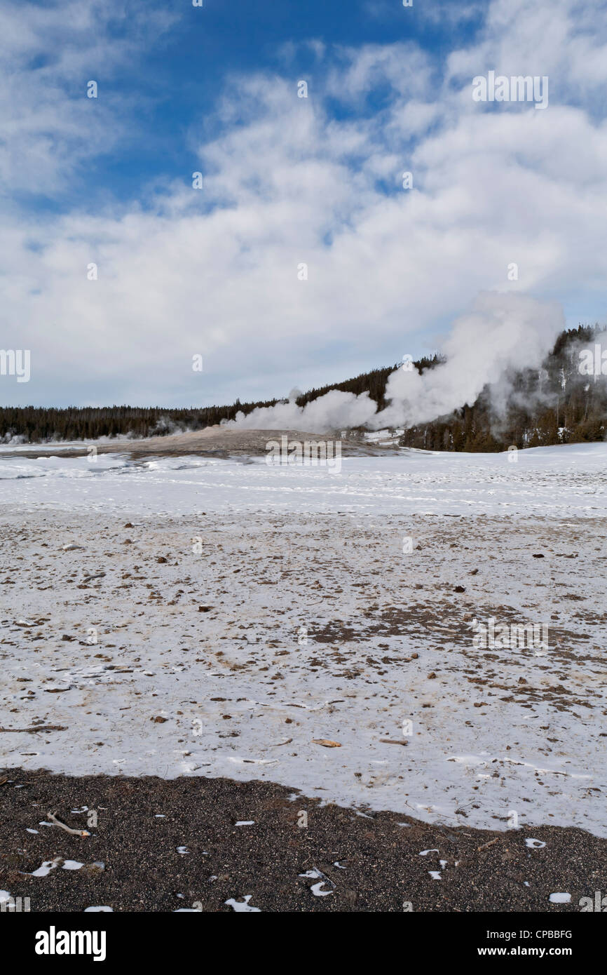 Upper Geyser Basin, Winter, Yellowstone NP, WY Stock Photo - Alamy