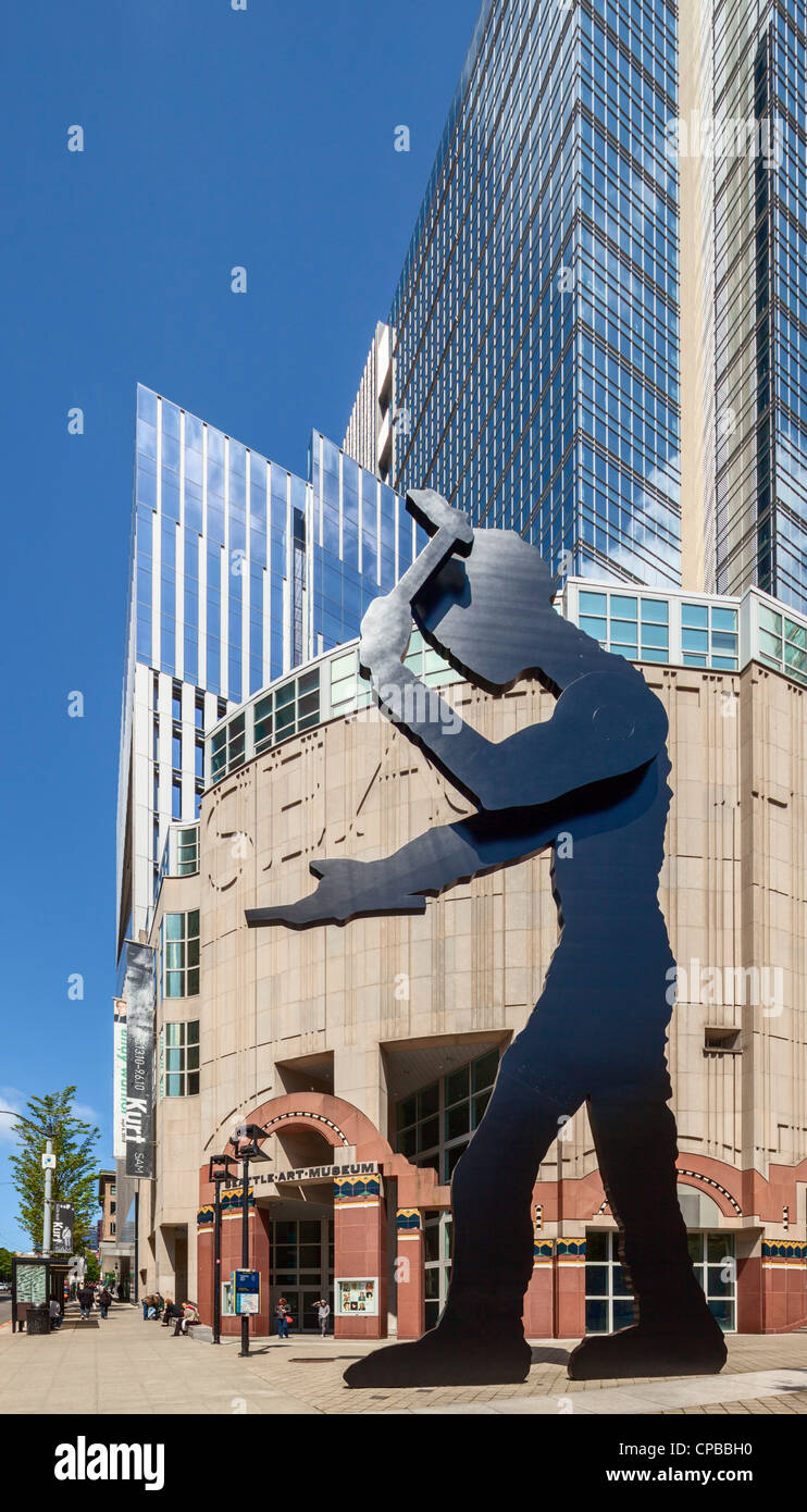 Hammering Man, Seattle Art Museum Stock Photo - Alamy
