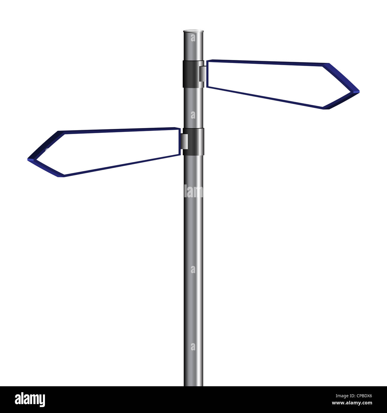 blank road signs against white background, abstract vector art ...