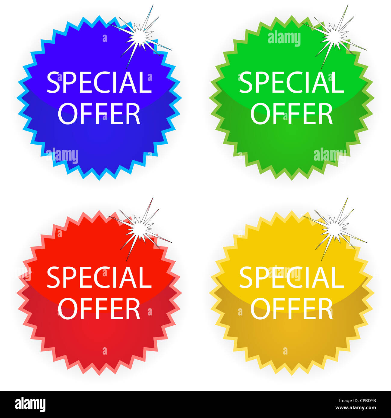 special offer tags against white background, abstract vector art ...