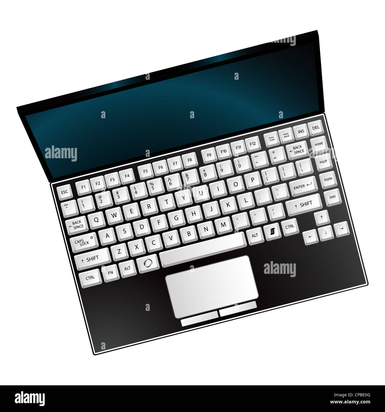 laptop against white background, abstract vector art illustration Stock ...