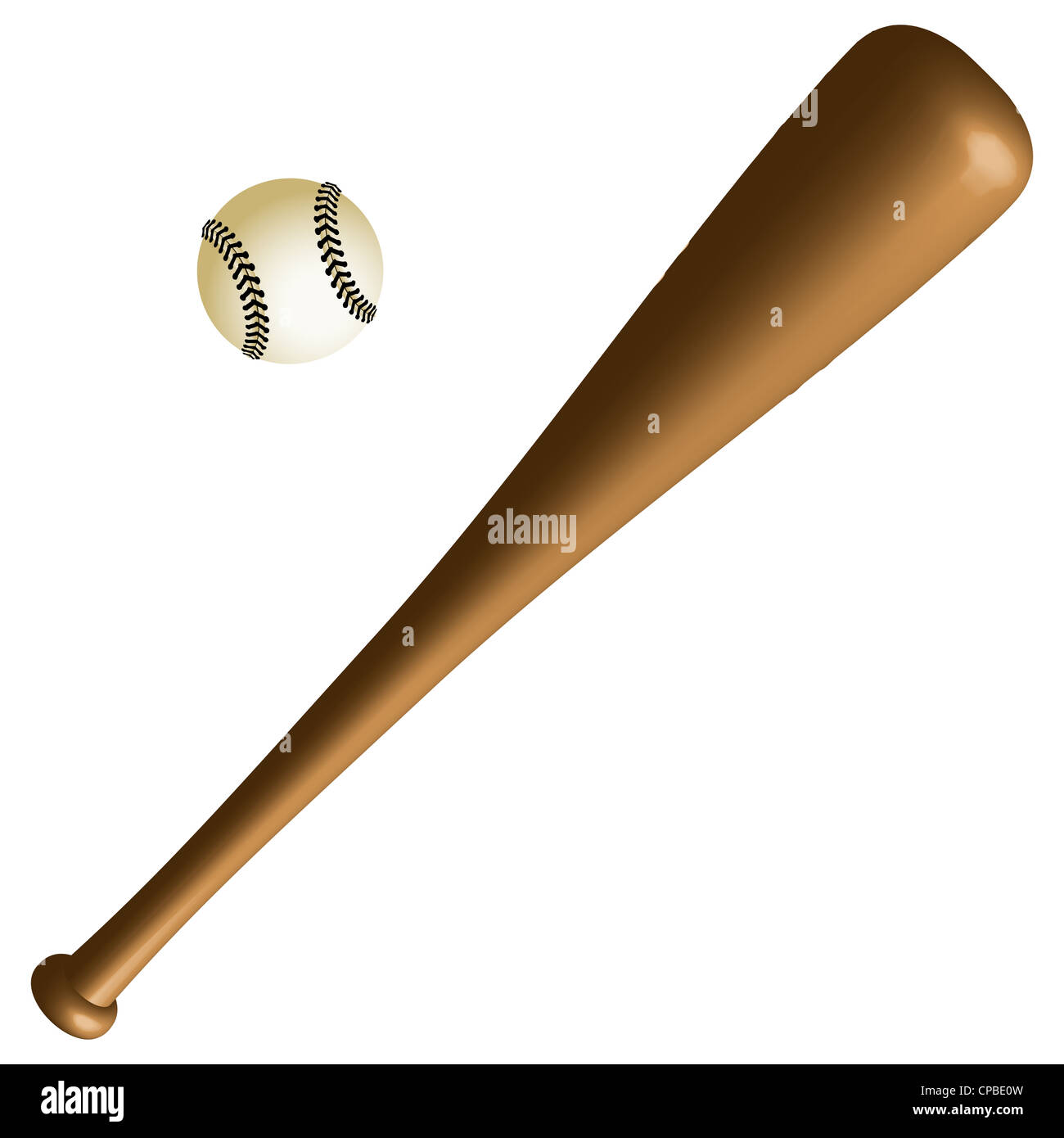 basebal bat and ball against white background, abstract vector art ...