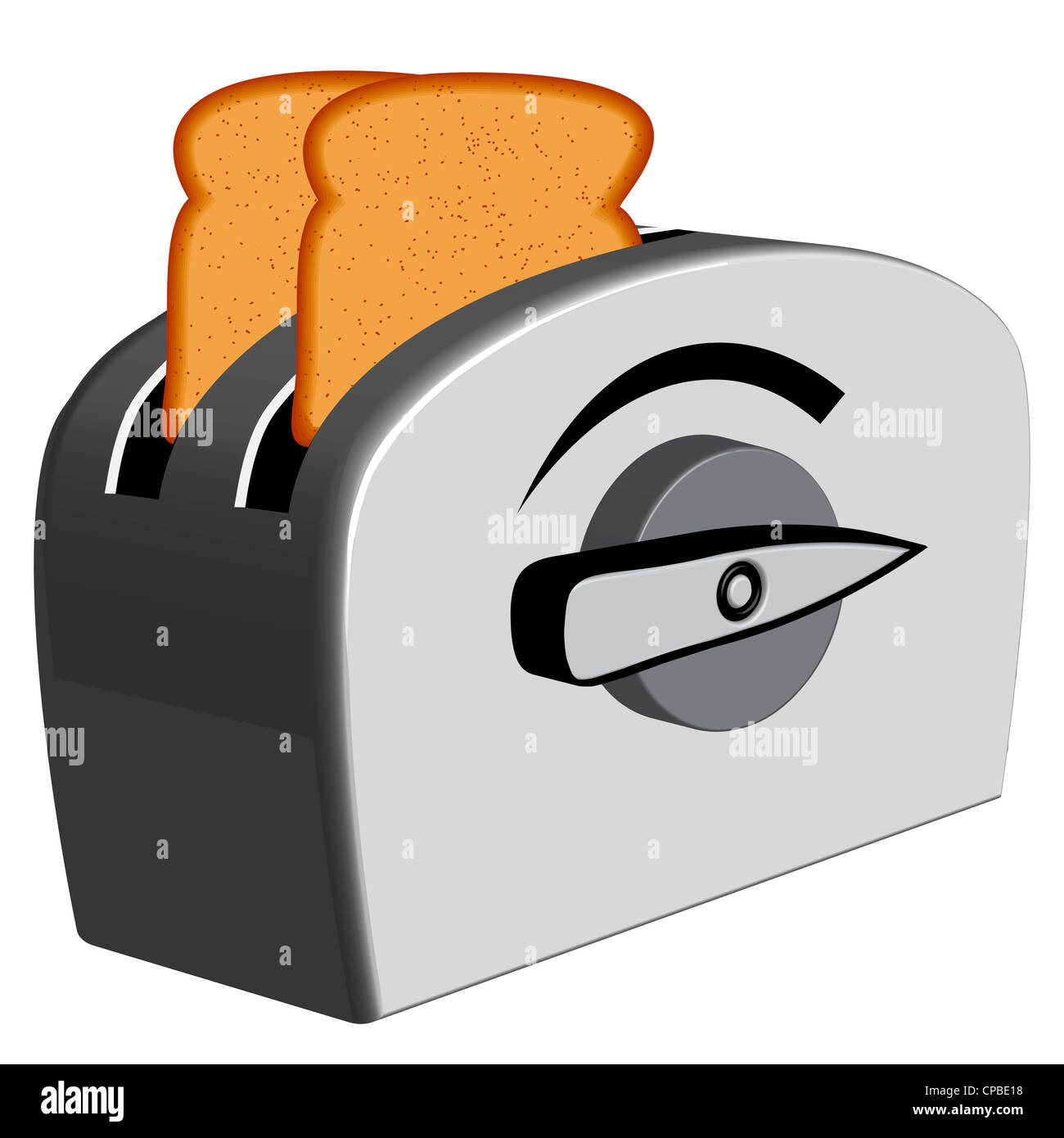 bread toaster against white background, abstract vector art ...