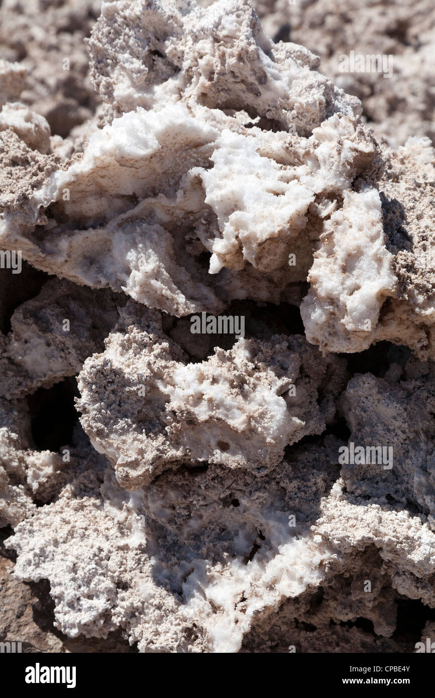 Close up of salt crystals at the Atacama Salt Lake, San Pedro de ...
