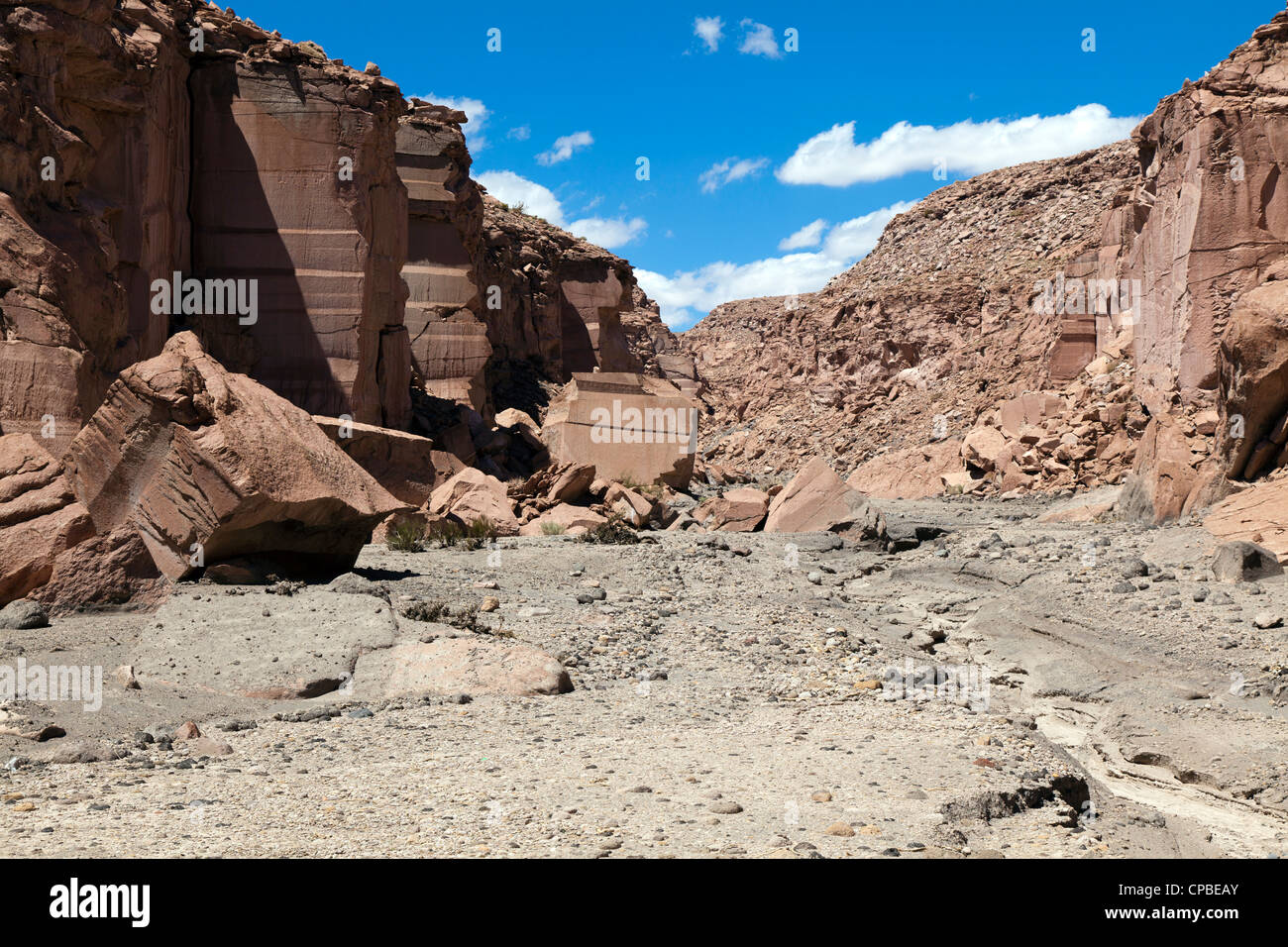 The remote Quezala Ravine, near Talabra, Atacama Desert, Chile Stock ...