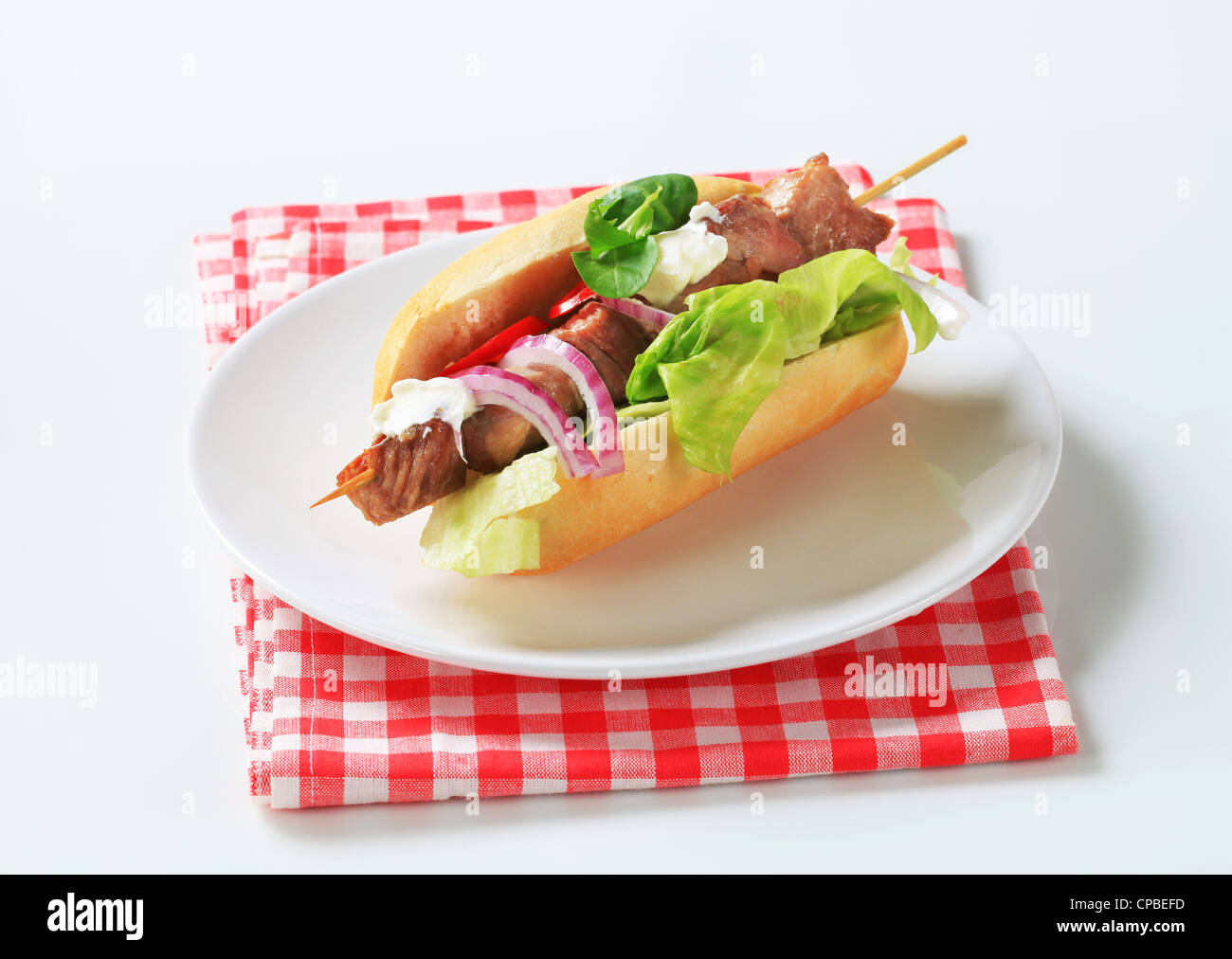 Kebab sandwich stick hi-res stock photography and images - Alamy