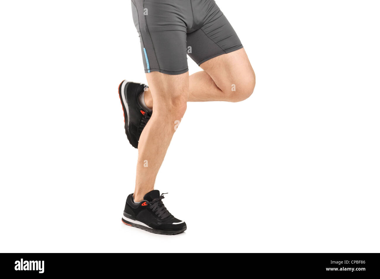 Man running isolated on white background Stock Photo - Alamy