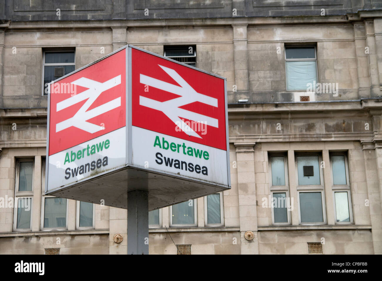 Abertawe swansea railway station sign hi-res stock photography and ...