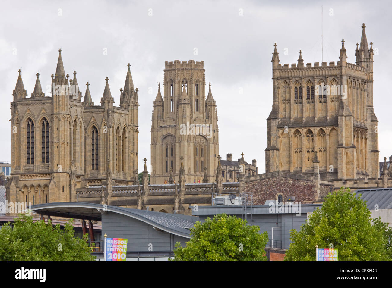 Bristol skyline dominated by the neo-classical towers of the city's ...