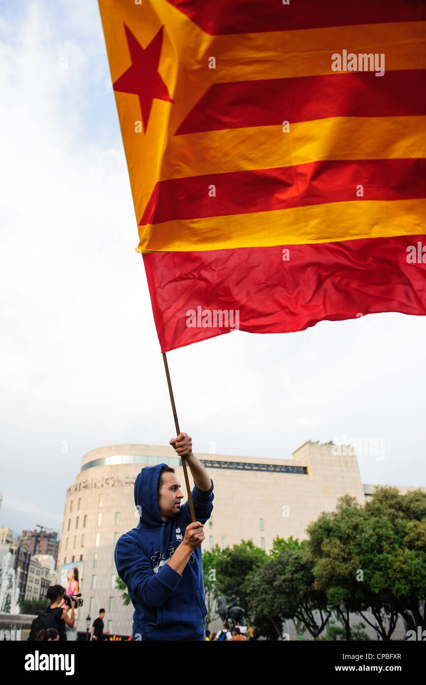 The Spanish revolution protest in Barcelona, Spain Stock Photo - Alamy