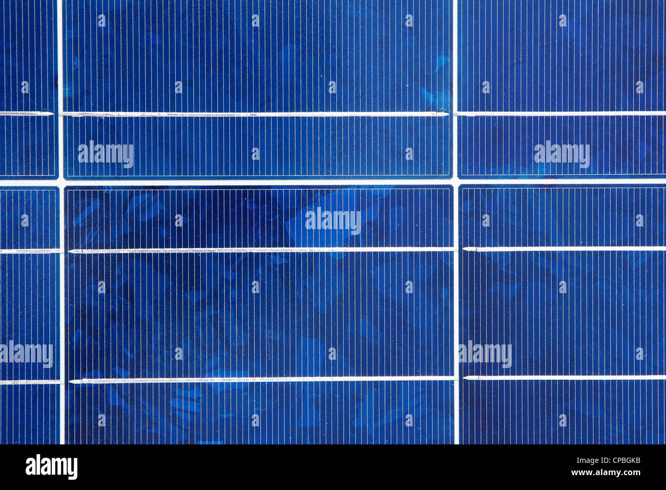 Closeup of a solar Photovoltaic module cell and conducting wires Stock ...