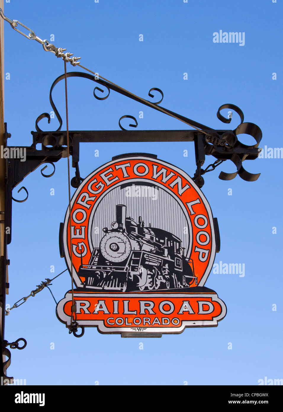 Sign for Georgetown Loop Railroad Stock Photo - Alamy