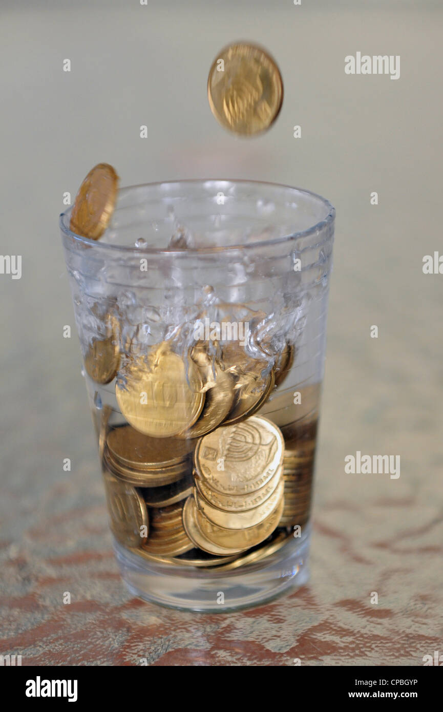 Gold Coins Falling High Resolution Stock Photography and Images - Alamy