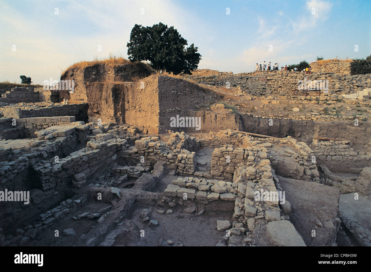 Archaeological excavations revealing Troia V and Troia VII period ruins ...