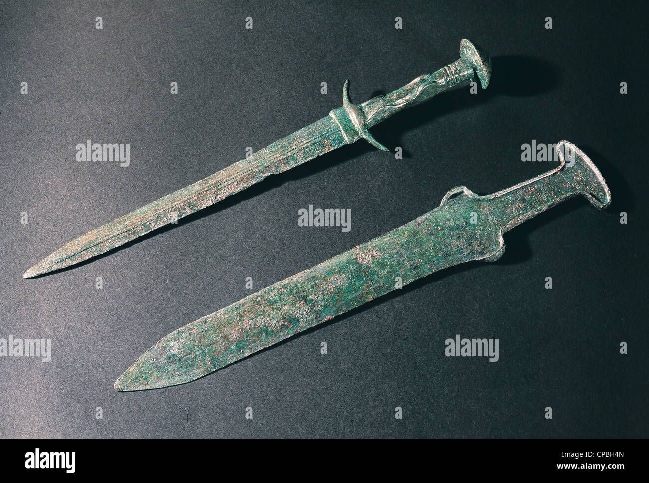 Swords discovered in Troy excavations Çanakkale Museum Turkey Stock ...