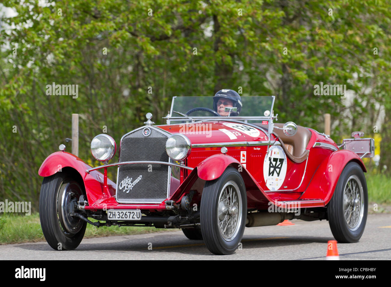 Vintage pre war race car Alfa Romeo Grand Sport from 1931 at Grand Prix ...