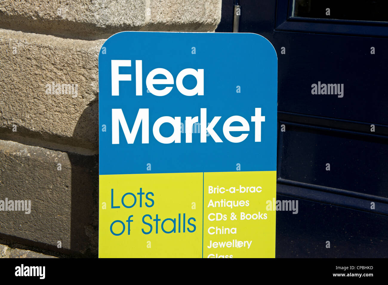 A Flea market sign, UK Stock Photo - Alamy
