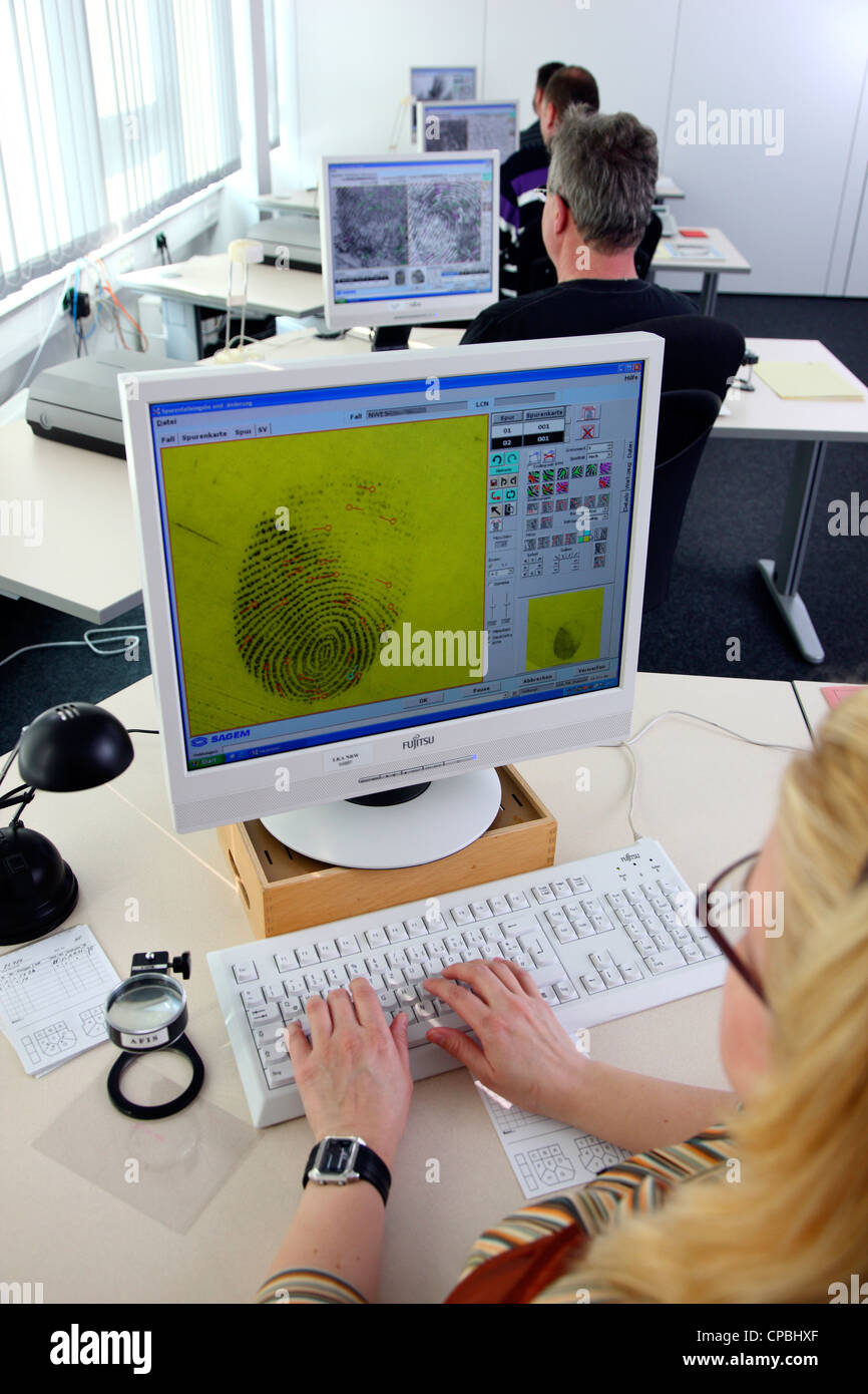 Afis automated fingerprint identification database hi-res stock ...