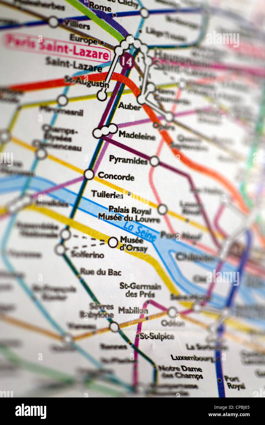 Map of Paris Stock Photo - Alamy