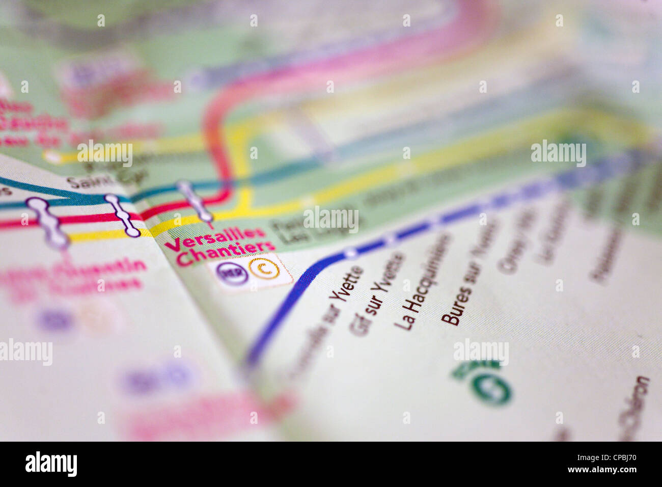 Subway map paris hi-res stock photography and images - Alamy