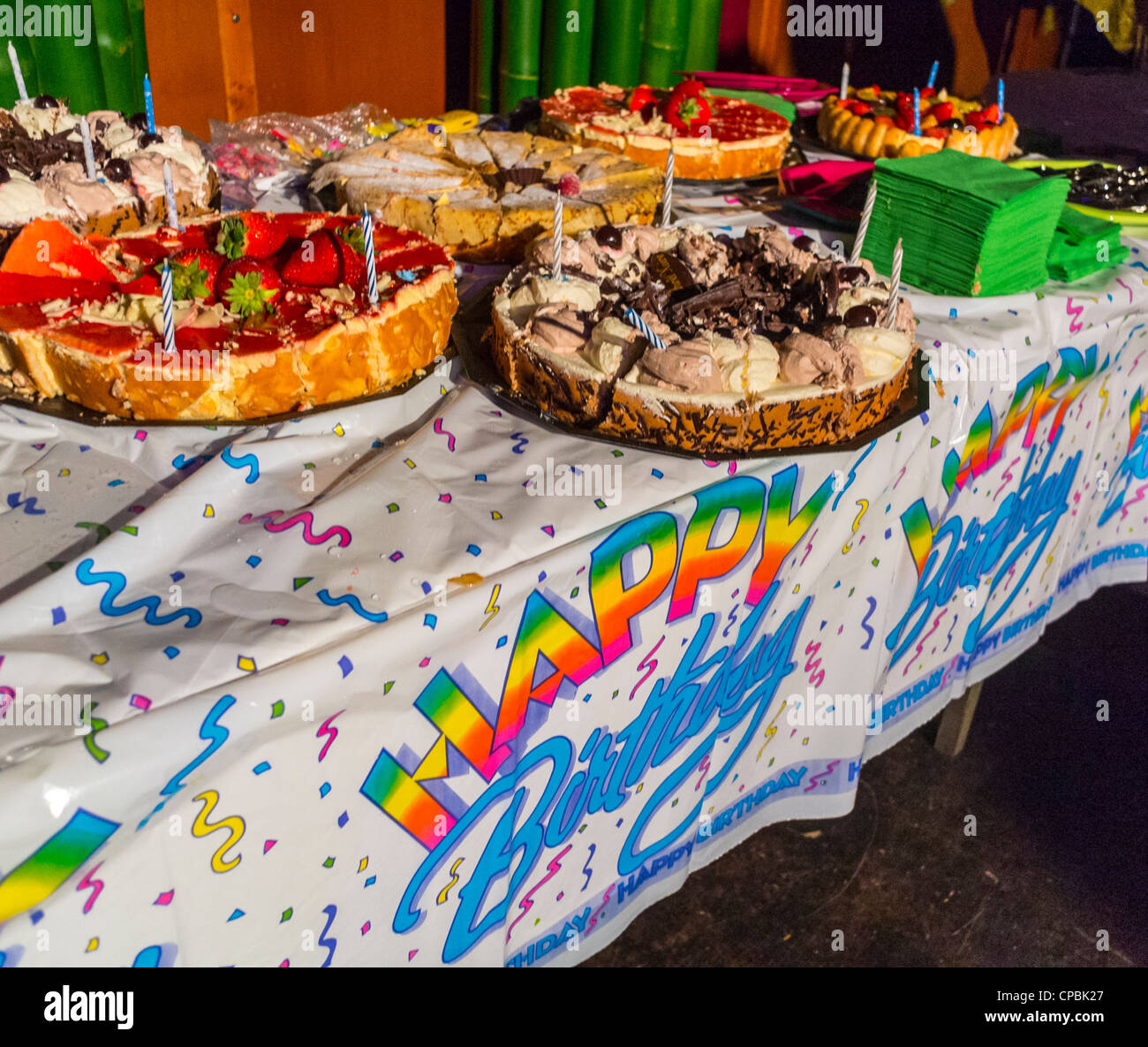 Paris, France, Birthday Party, Choice of French Cakes on Display Stock ...