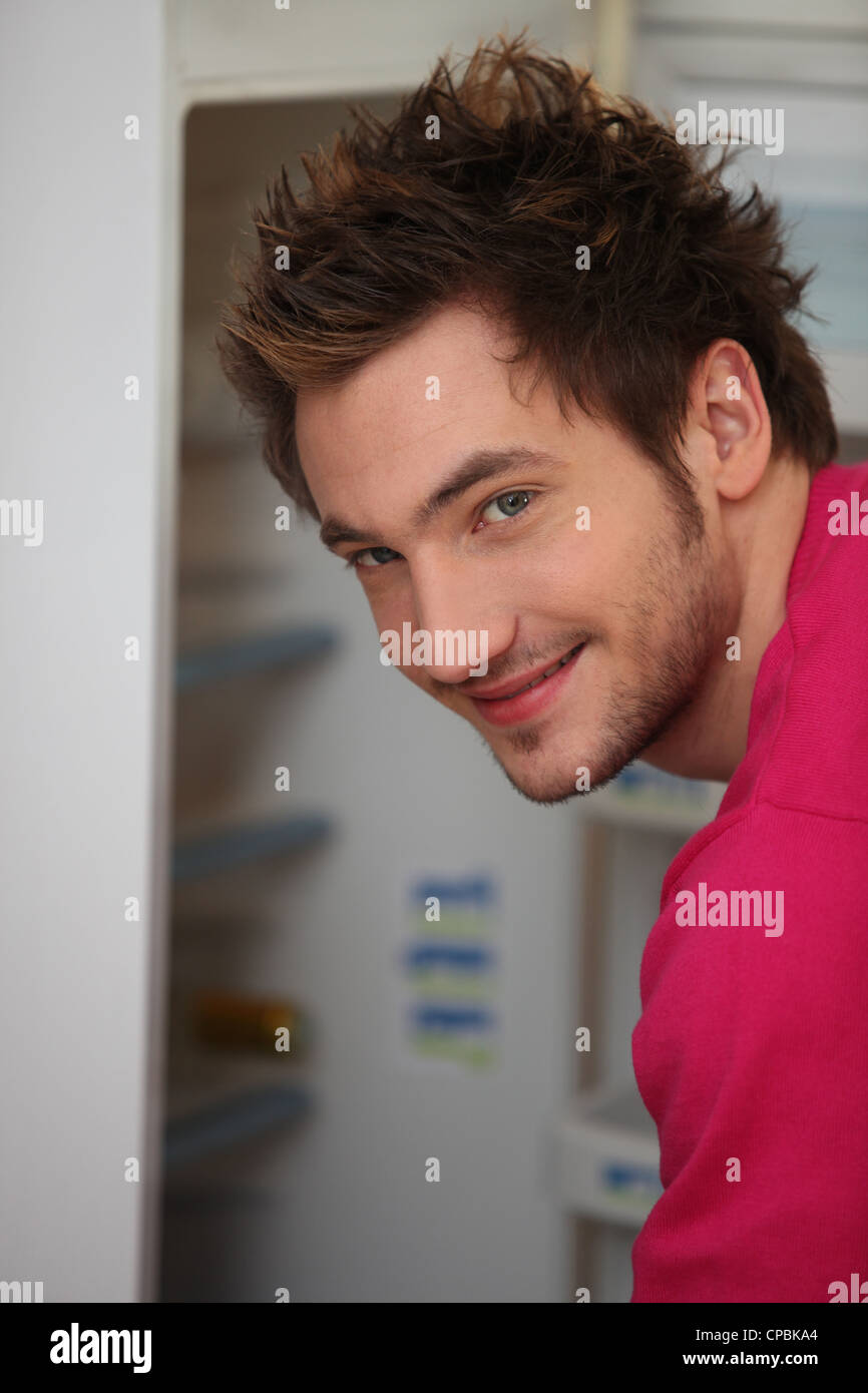 Man raiding the fridge Stock Photo - Alamy