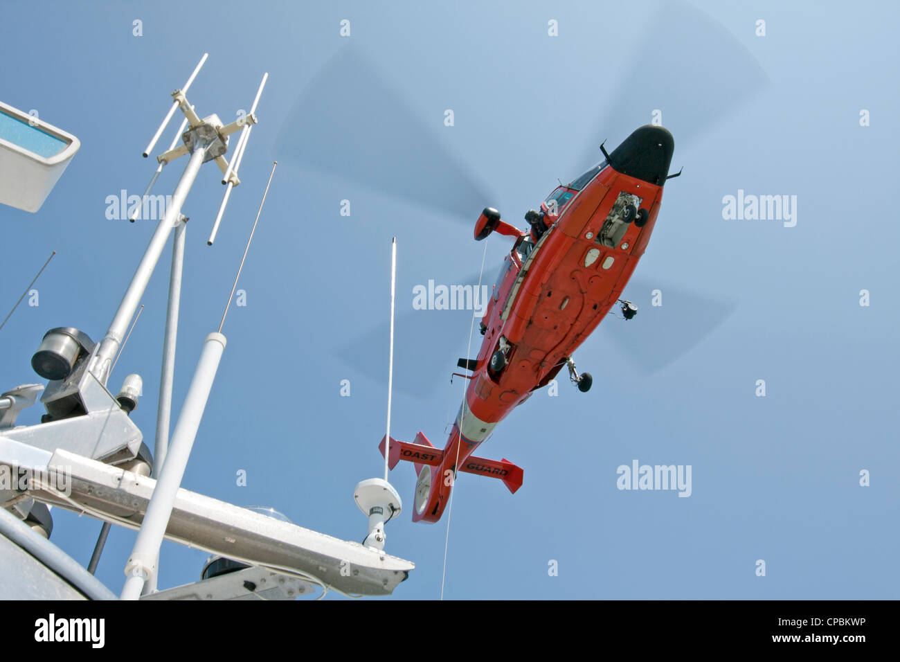 Helicopter rescue winch dolphin uscg hi-res stock photography and ...