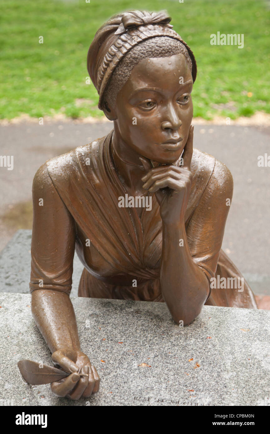 Phillis Wheatley statue in the Boston Women's Memorial Stock Photo - Alamy