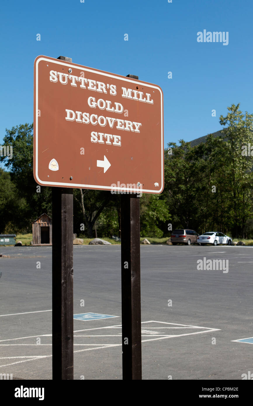 Sutter's Mill gold Discovery site sign state historic park Sutter's ...