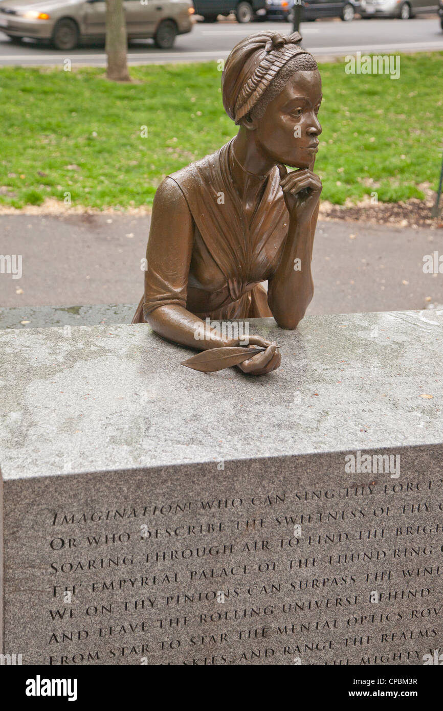 Phillis Wheatley statue in the Boston Women's Memorial Stock Photo - Alamy