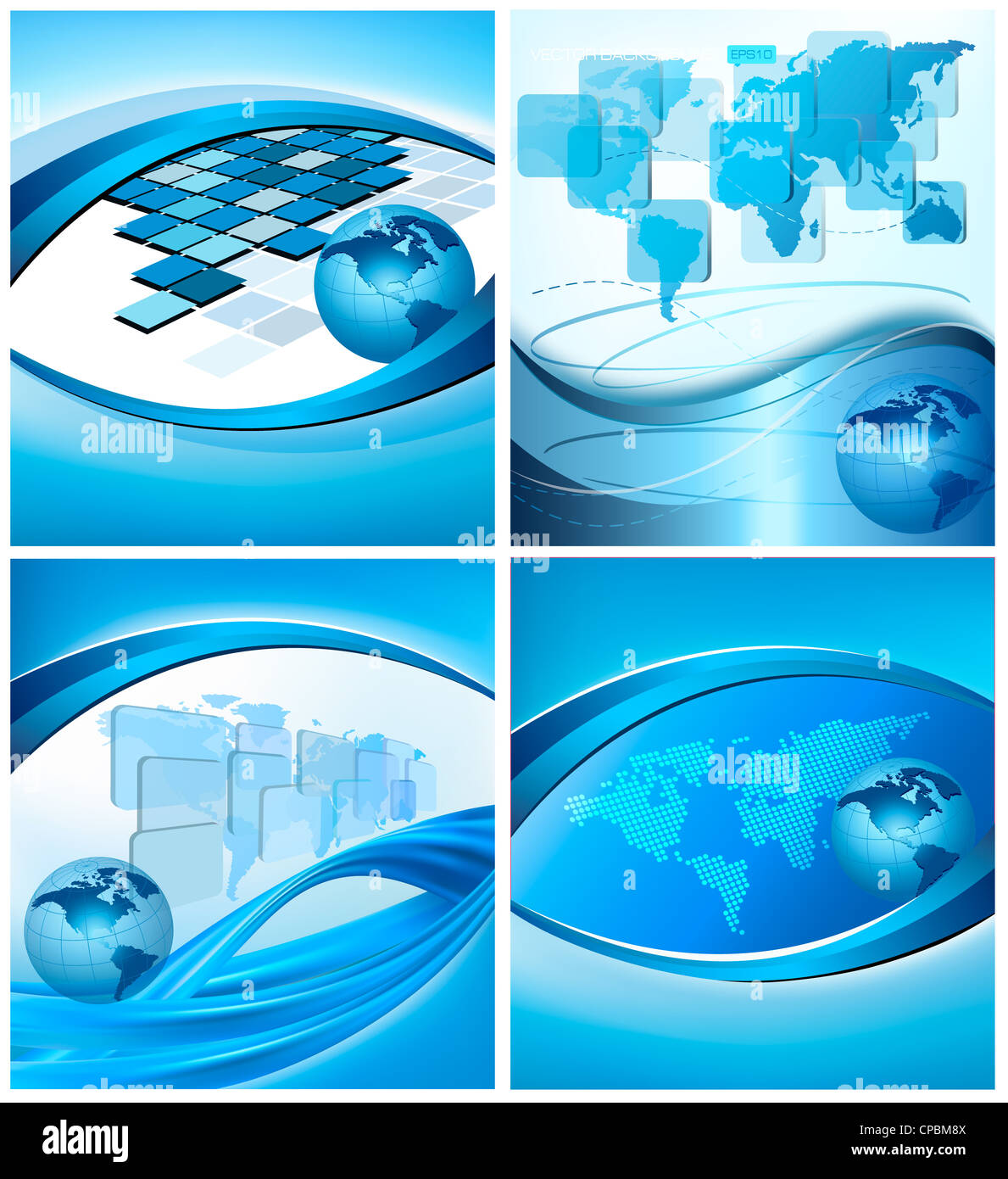 Collection of abstract technology and business backgrounds Stock Photo ...
