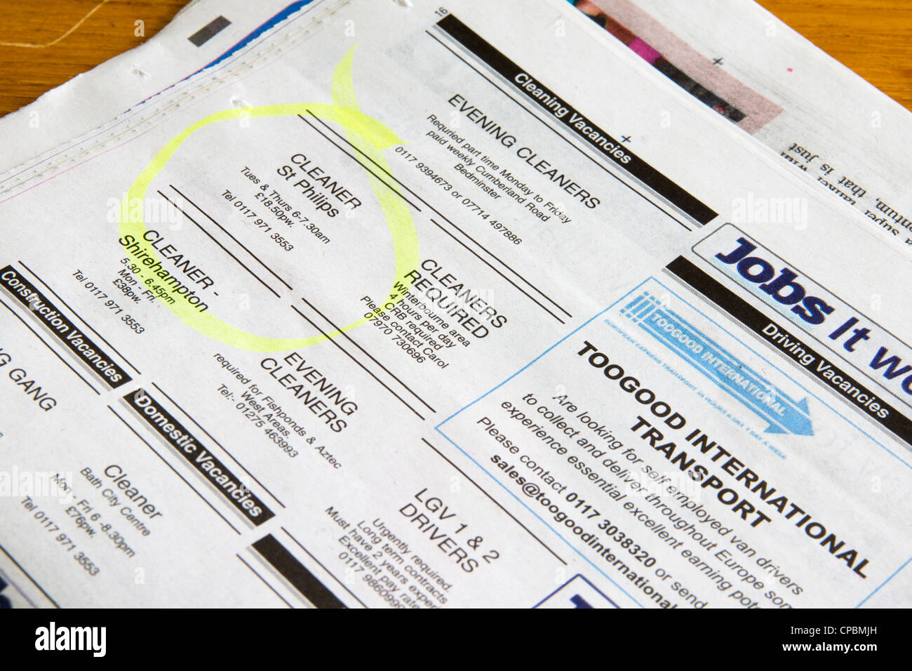 Newspaper jobs section hi-res stock photography and images - Alamy