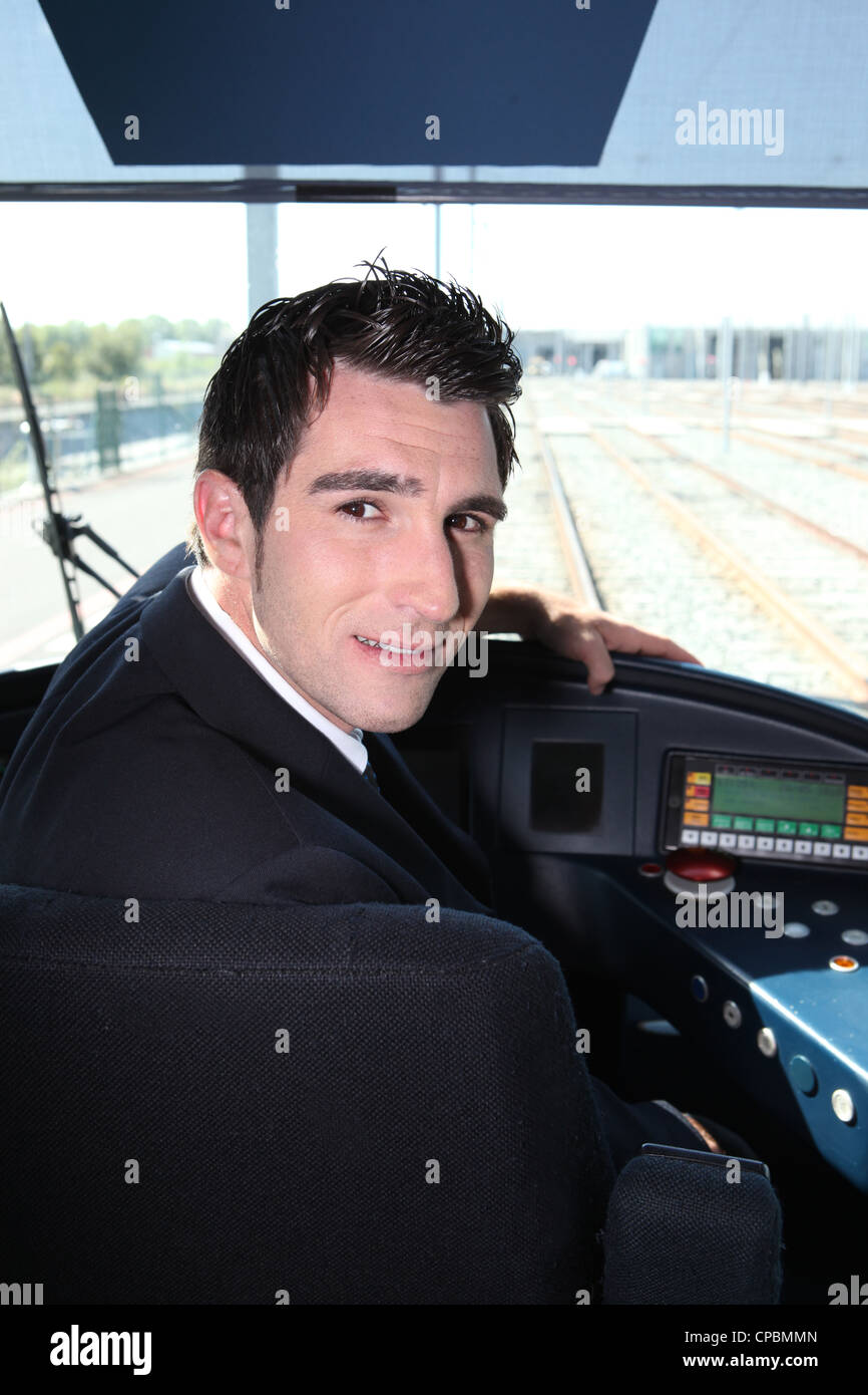 Train driver controls hi-res stock photography and images - Alamy