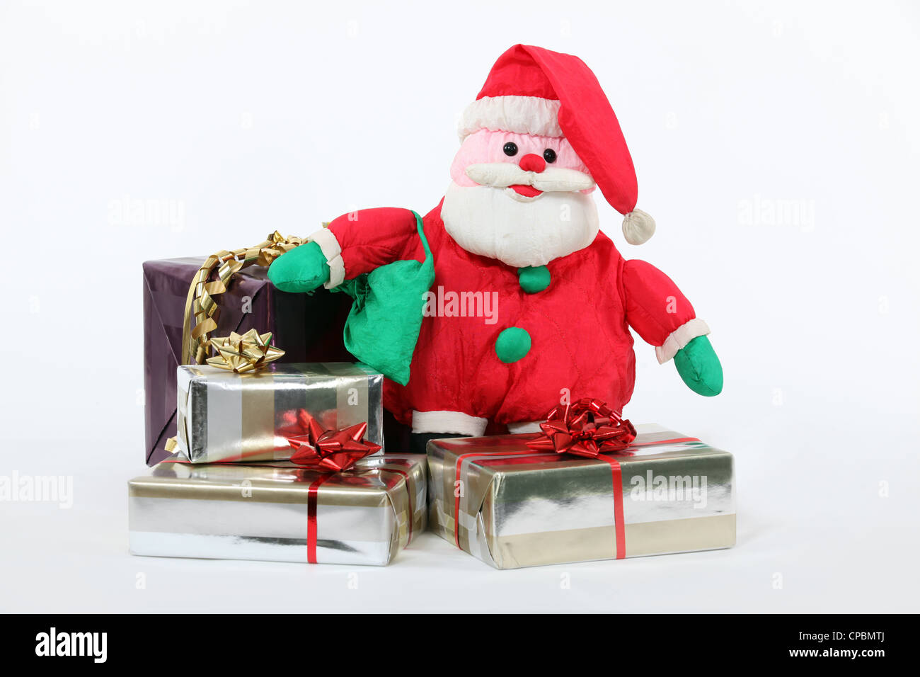 Santa Claus with gifts Stock Photo - Alamy