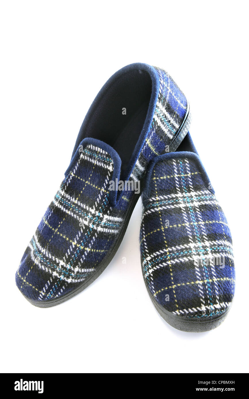 Slippers on white background Stock Photo - Alamy
